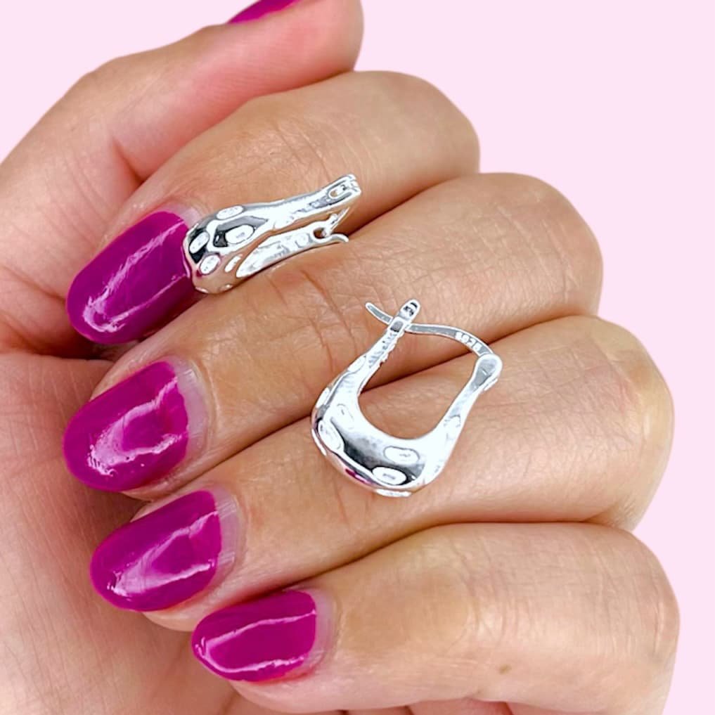 Aros Argolla inspiracion frutilla de Plata 925