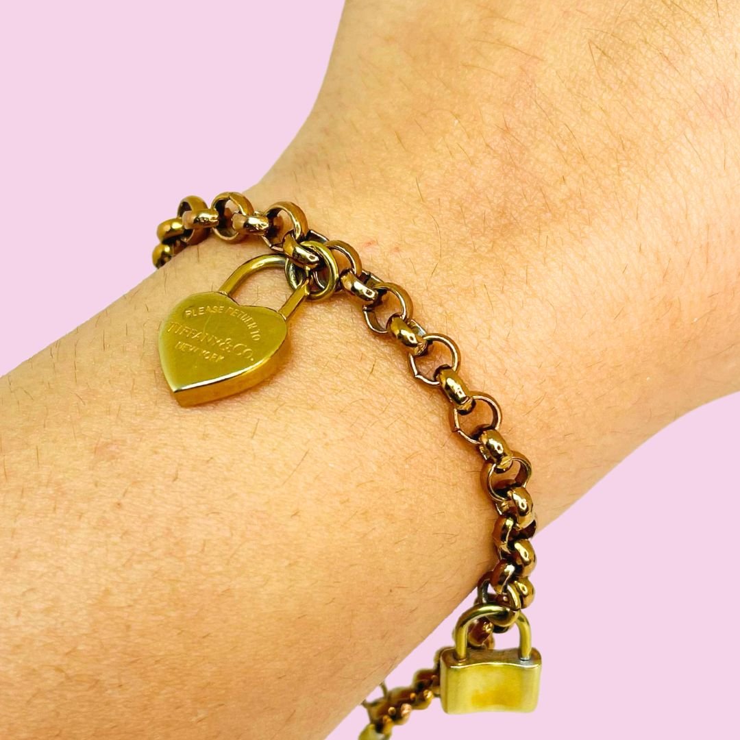 Pulsera Tifanny con candados Acero Quirurgico