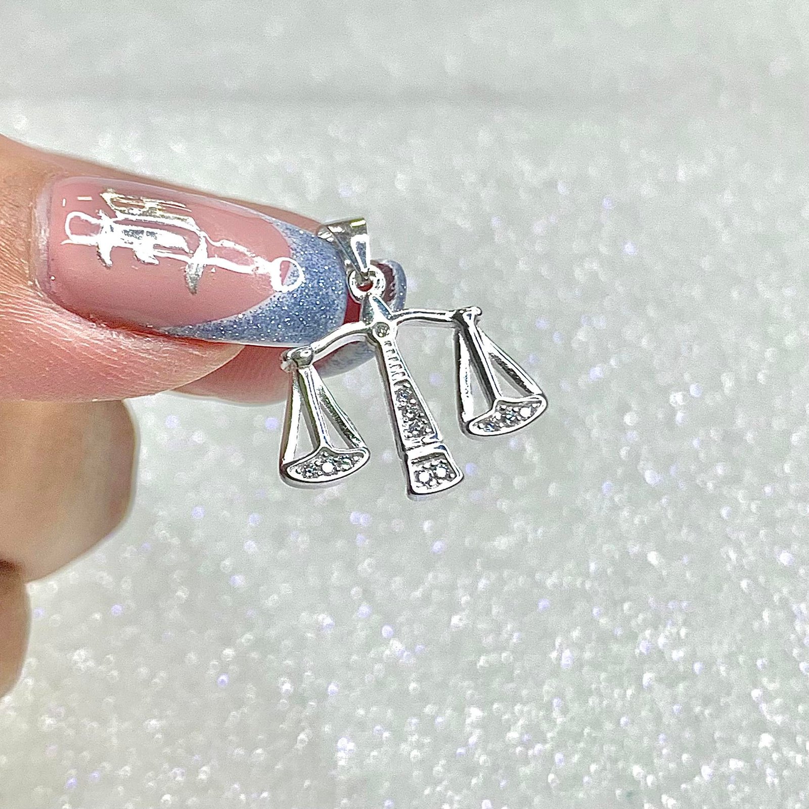 Dije Balanza Signo Libra de Plata Italiana